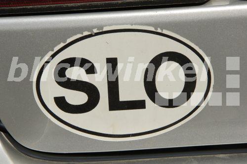 blickwinkel - Aufkleber SLO, internationales Laenderkennzeichen ...