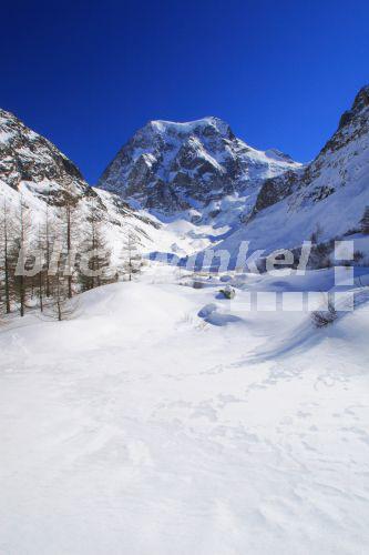 blickwinkel - Waliser Alpen, Aussicht vom Arolla Tal, Mont Collon ...
