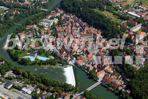 blickwinkel - Altstadt mit Lech, Deutschland, Bayern, Oberbayern ...