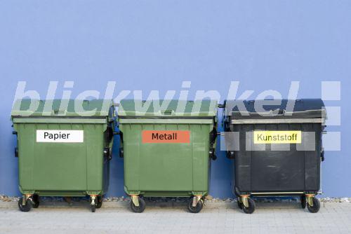 blickwinkel - Muellcontainer fuer Metall, Kunststoff und Papier ...