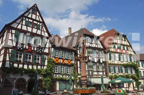 blickwinkel - Bretten, Fachwerkhaeuser, Deutschland, Baden-Wuerttemberg ...