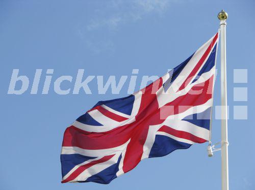 blickwinkel - Englische Nationalflagge am Mast, Grossbritannien ...