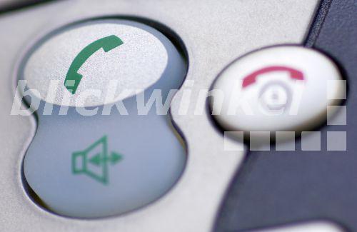 blickwinkel - Annehmen-/Auflegen-Tasten eines Telefons - buttons on a ...