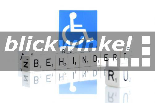 blickwinkel - Schild Behindert - sign handicapped person, Behindert ...
