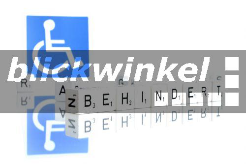 blickwinkel - Schild Behindert - sign handicapped person, Behindert ...