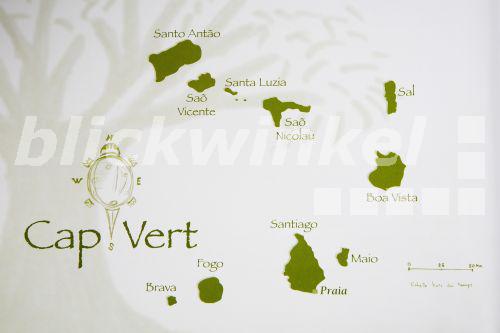 blickwinkel - Landkarte der Kapverden, Kapverdische Inseln, Cabo Verde ...