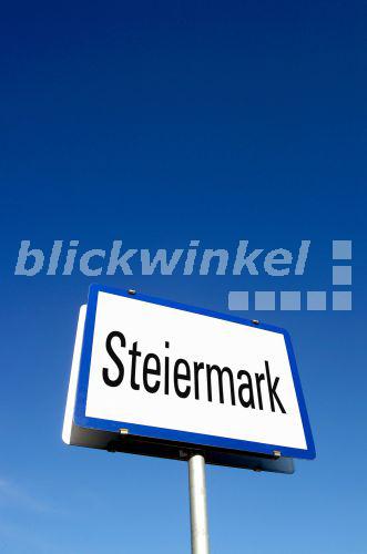 blickwinkel - oesterreichisches Ortsschild: Schild Steiermark ...