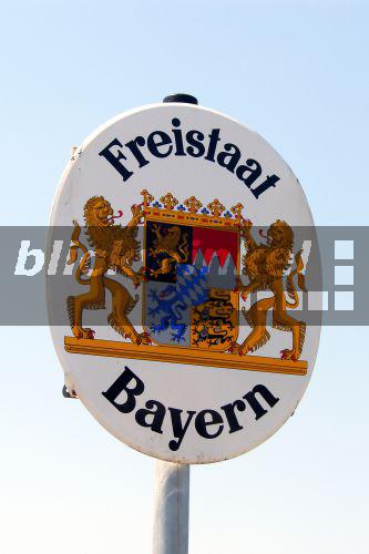 blickwinkel - Schild Freistaat Bayern, Deutschland, Bayern - sign Free ...