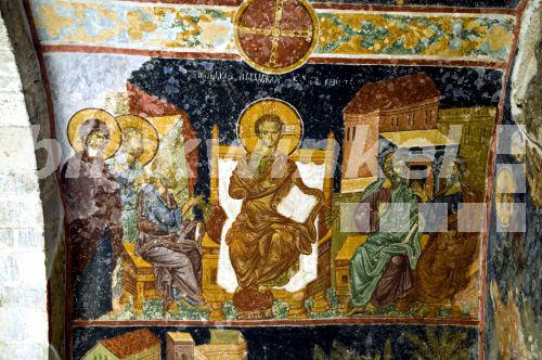 blickwinkel - Fresken in der Hagia Sophia, Tuerkei, Anatolien, Trabzon - interior of St. Sophia ...