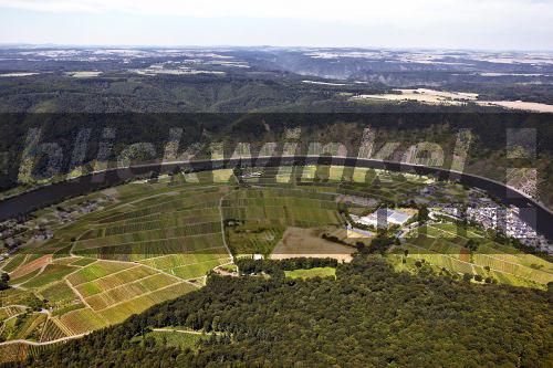 blickwinkel - Luftaufnahme der Mosel bei Briedern und Mesenich ...
