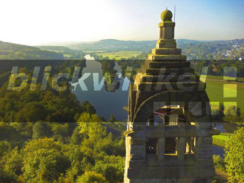 blickwinkel - Berger-Denkmal am Hohenstein aus der Luft mit Blick auf ...
