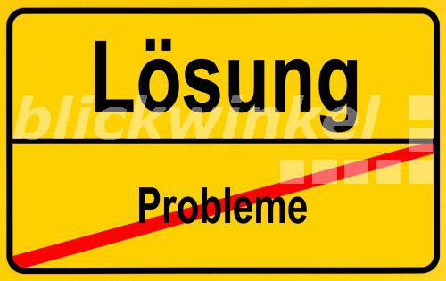 blickwinkel - Ortseingangsschild Loesung / Probleme, Deutschland - city ...