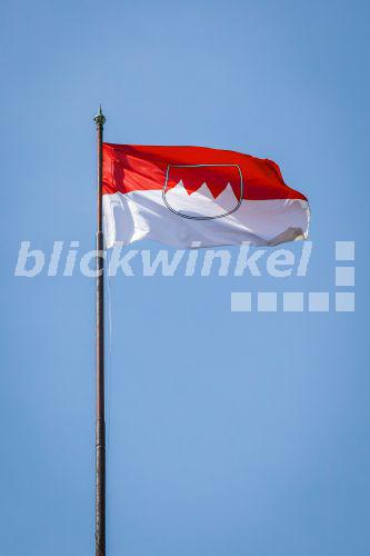 blickwinkel - Frankenfahne, Flagge von Franken, Deutschland, Bayern ...